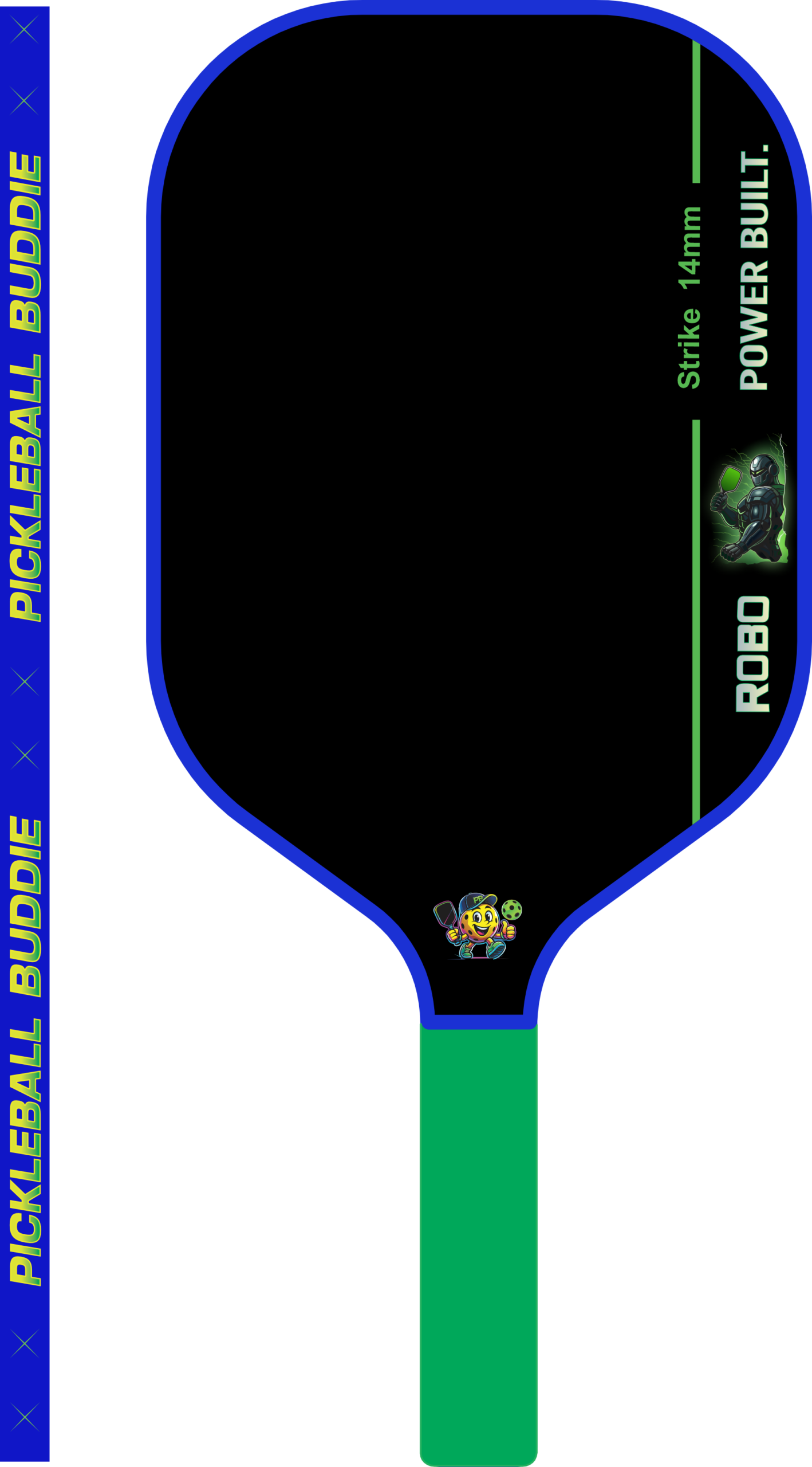 Pickleball Paddle ROBO STRIKE – 14mm POWER BUILT – Pickleball Buddie